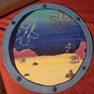 Wall Decor | Spongebob Vinyl Painting | Poshmark